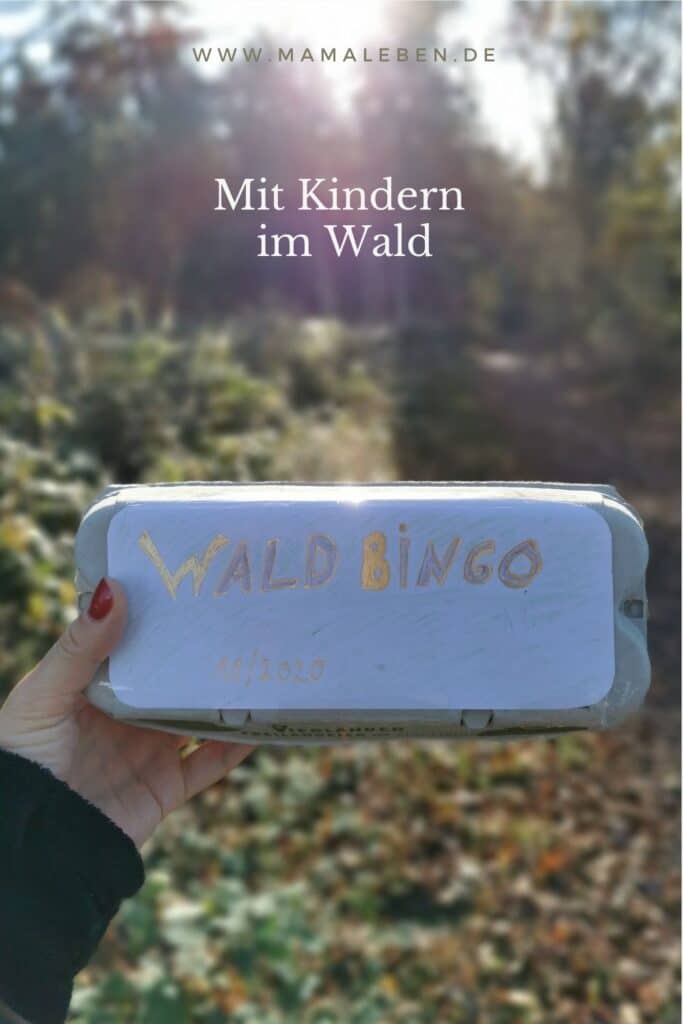 Wald Bingo im Eierkarton - Spaß im Wald mit Kindern